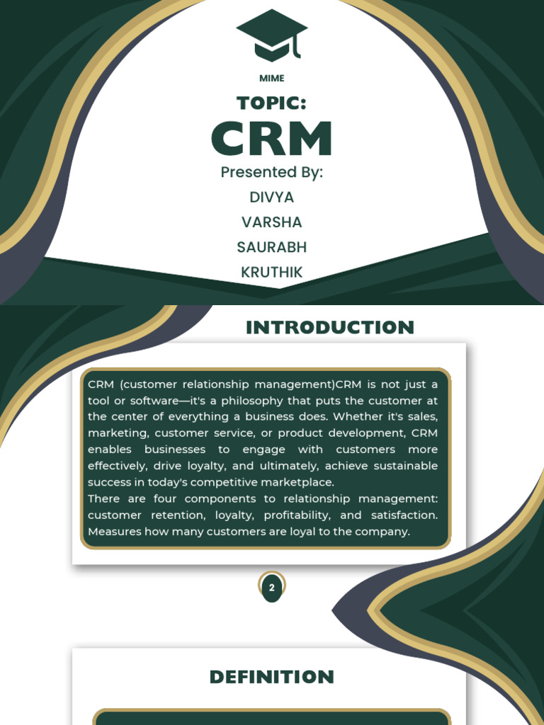 Presented by DIVYA VARSHA SAURABH KRUTHIK | PDF | Customer Relationship ...