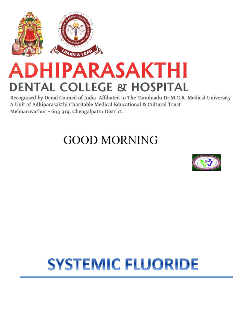 Systemic Fluoride Sources and Methods | PDF | Fluoride | Salt