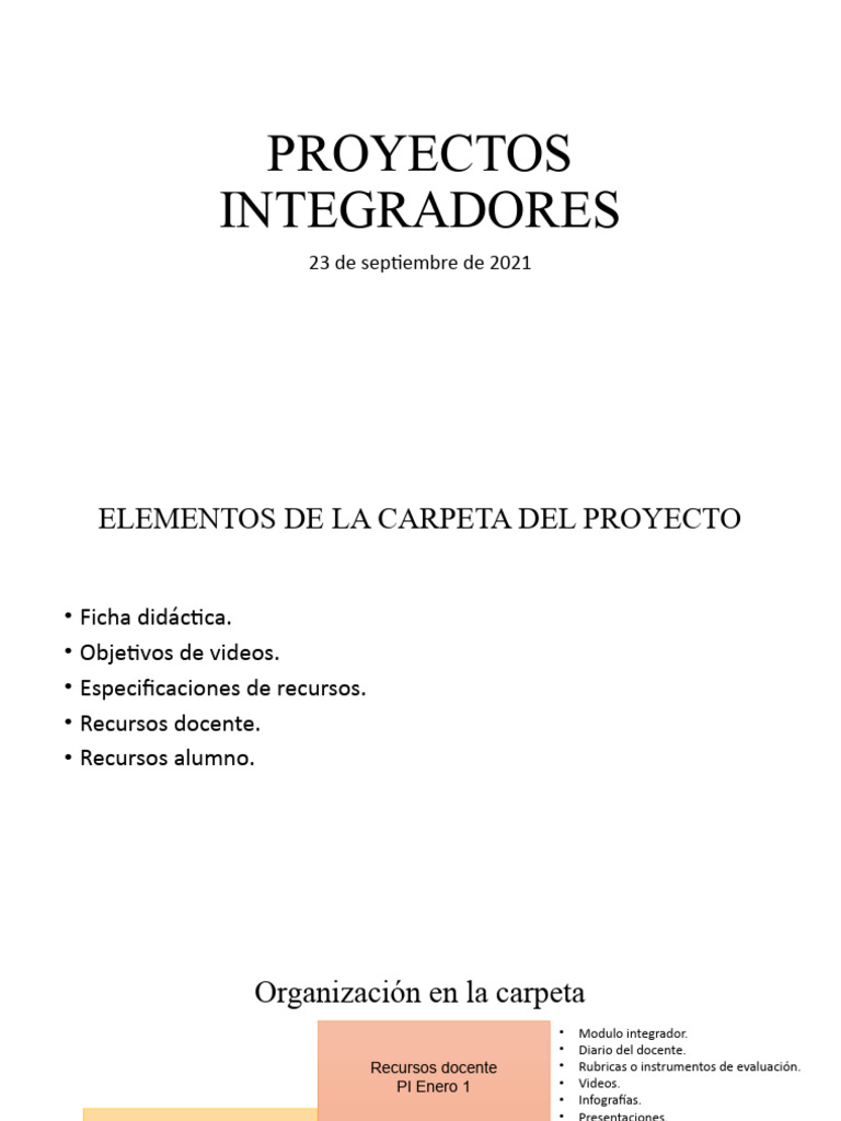 Proyectos Integradores | PDF | Crecimiento personal y profesional ...