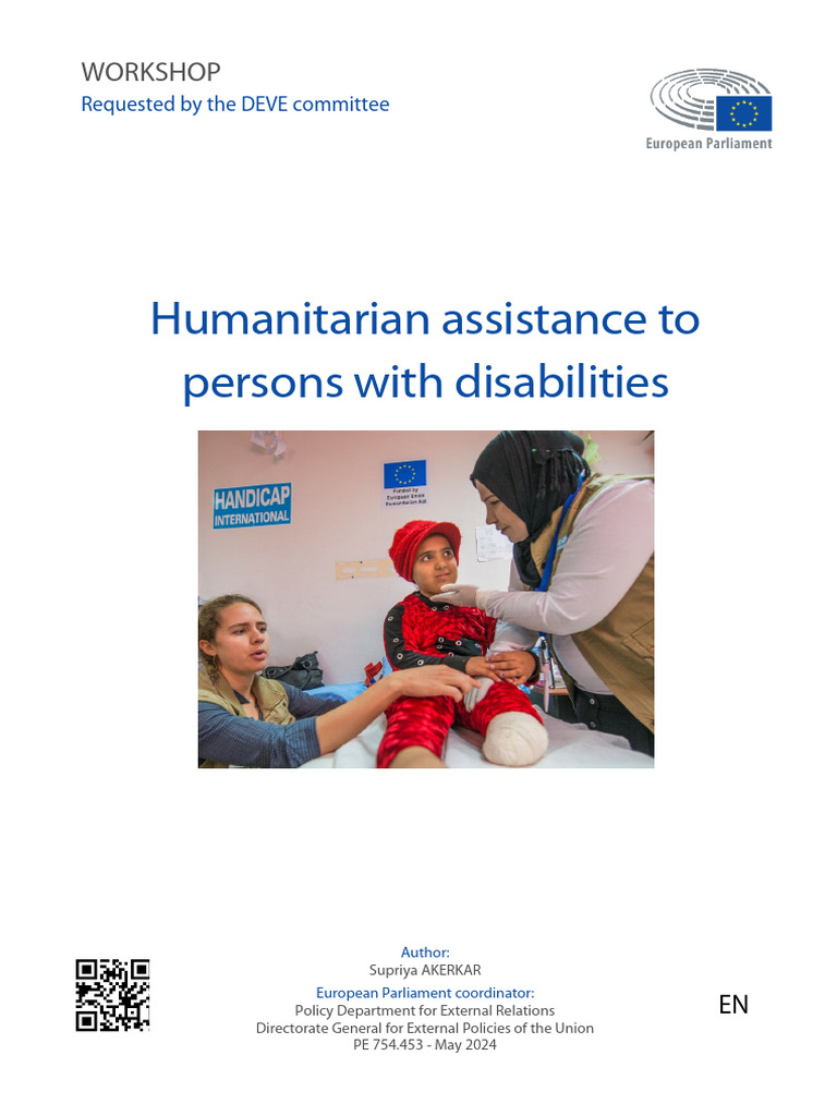 Humanitarian Assistance To Persons With Disabilities - Supriya Akerkar ...