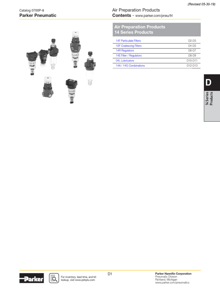 PARKER_CATALOGO_LINHA_DE_GERAL_FRL_MINI.ATURA | PDF