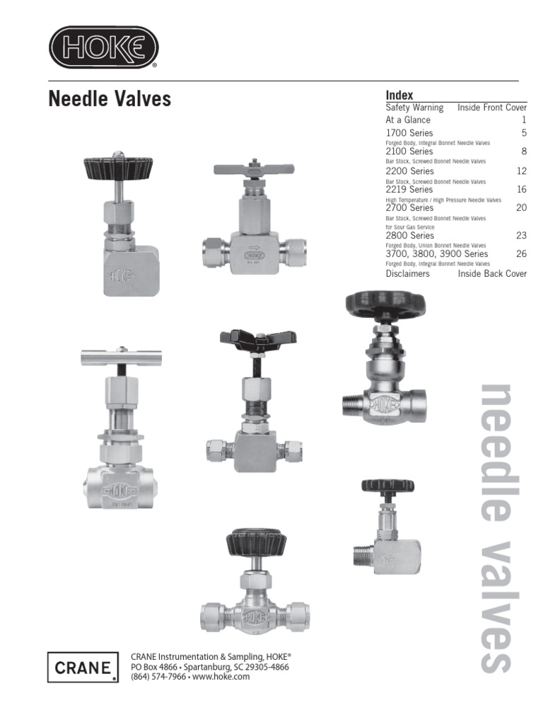 NeedleValves Catalog | PDF | Valve | Mechanical Engineering