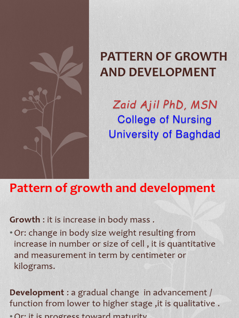 Growth Development Patterns | PDF