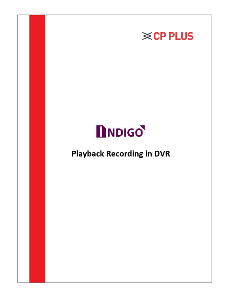 Playback Recording in DVR | PDF | Digital Video Recorder | Graphical User Interfaces
