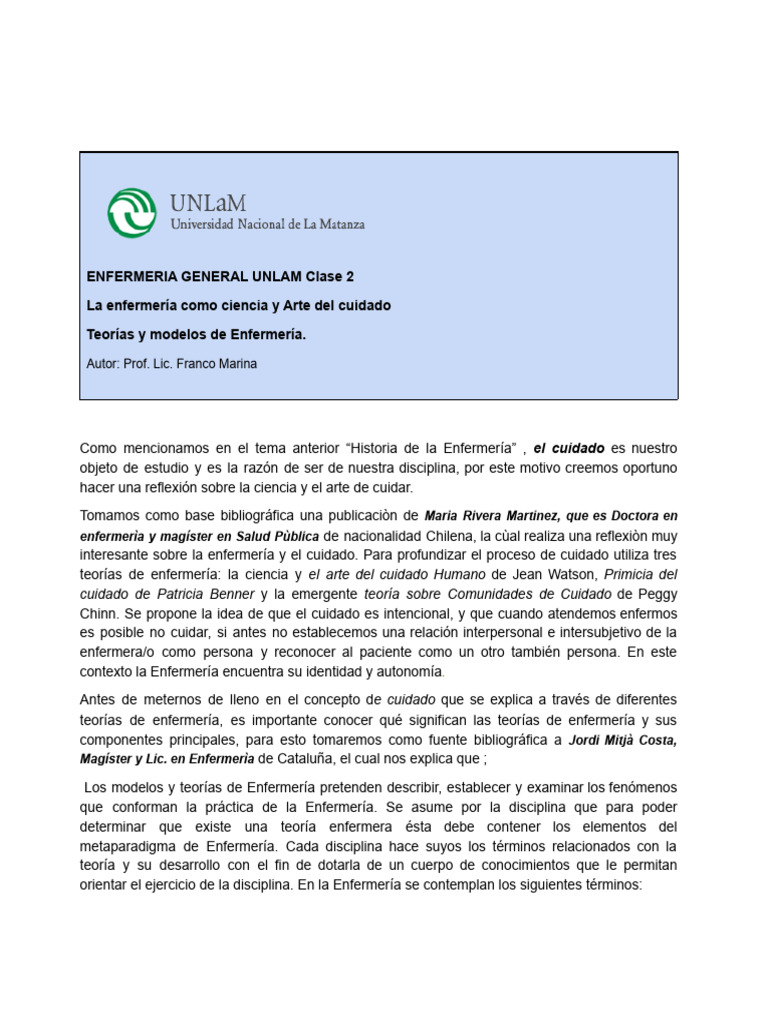 5 Teorias de Enfermeria | PDF | Enfermería | Conocimiento