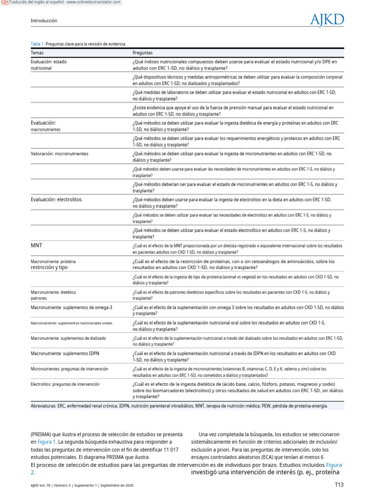 KDOQI 2020 (013-014) .En - Es | PDF | Nutrición | Dieta y nutrición