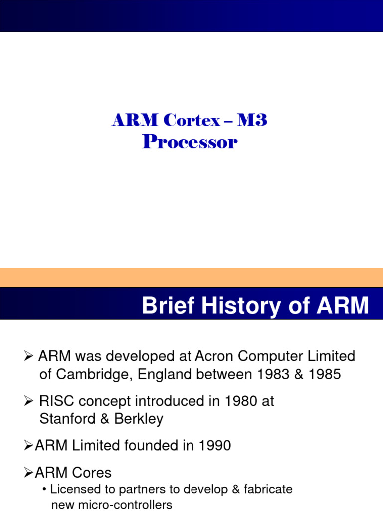 ARM Cortex M3 Complete | PDF | Central Processing Unit | Integrated Circuit