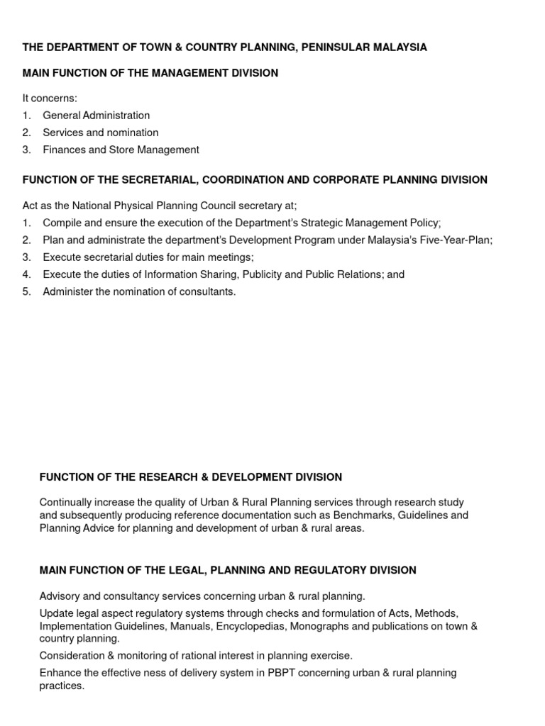 Town and Regional Planning Department | PDF | Information | Strategic ...