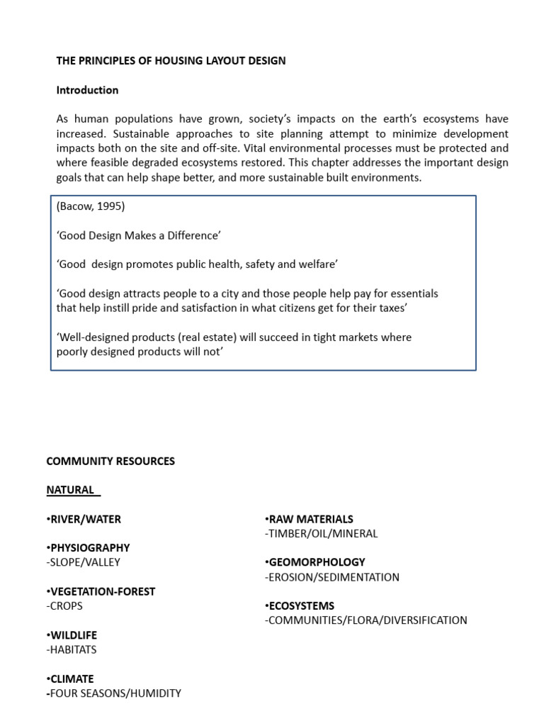 The Principles of Housing Layout Design | Download Free PDF ...
