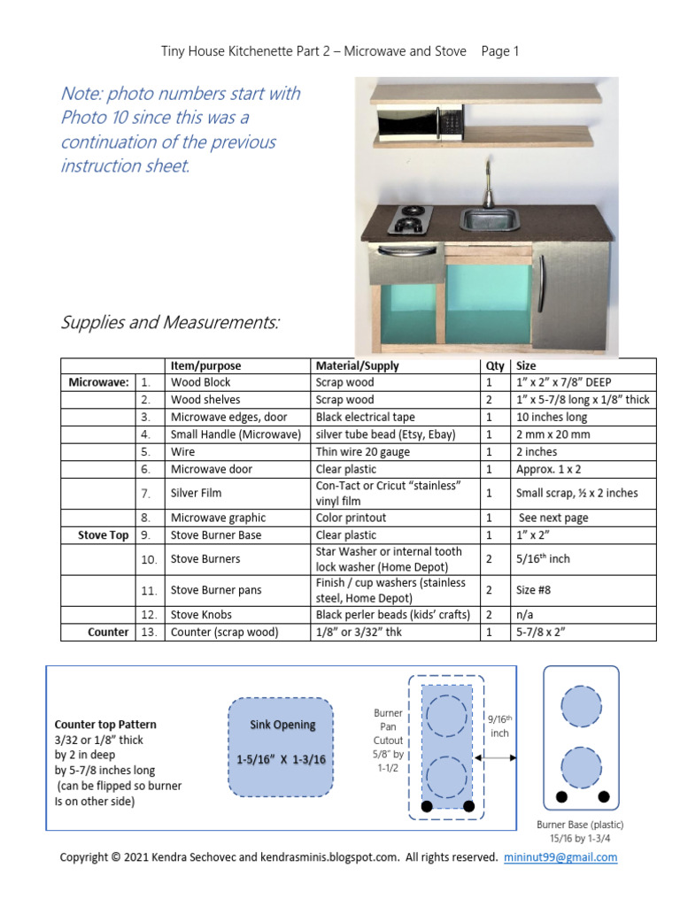 Blog TH Kitchenette Upload Part 2a | PDF | Countertop | Sink