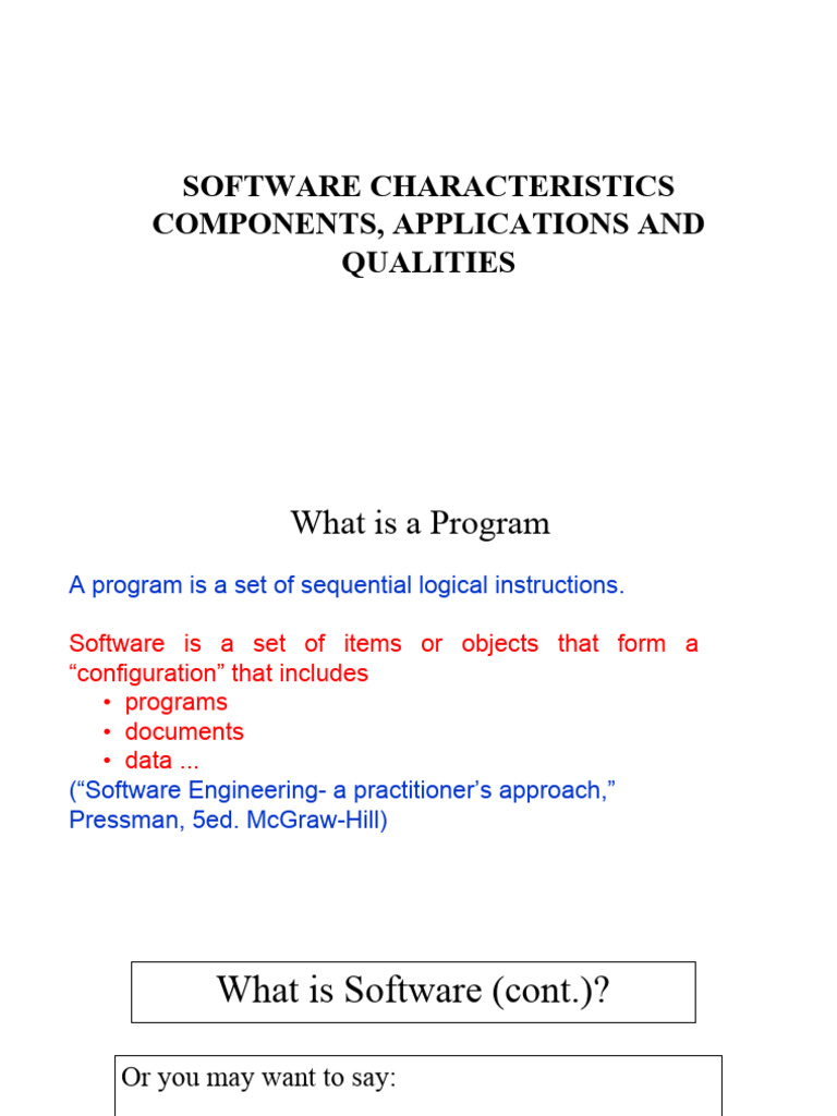 Unit1 L1 Software | Download Free PDF | Software | Embedded System