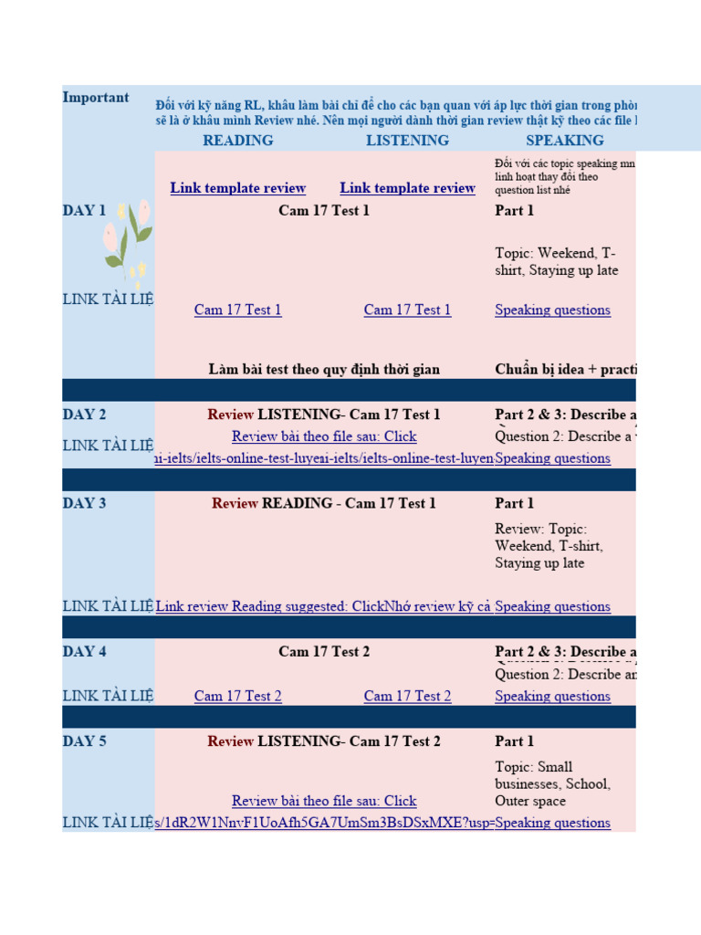 [2023] Study Plan | PDF