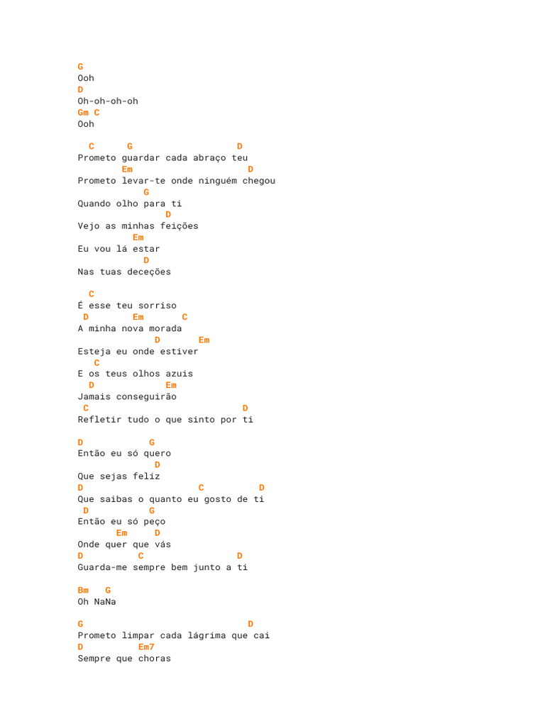 Prometo - Fernando Daniel Letra e Acordes | PDF