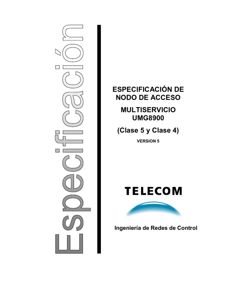 Especificacion UMG8900 C4&C5 - VER5 | PDF | Red de computadoras ...