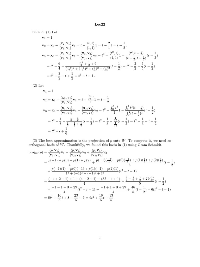 Lec 22 Sol | Download Free PDF | Linear Algebra | Algebra
