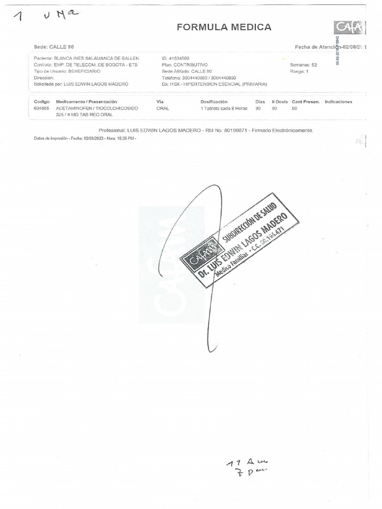 Formulas Medicas | PDF