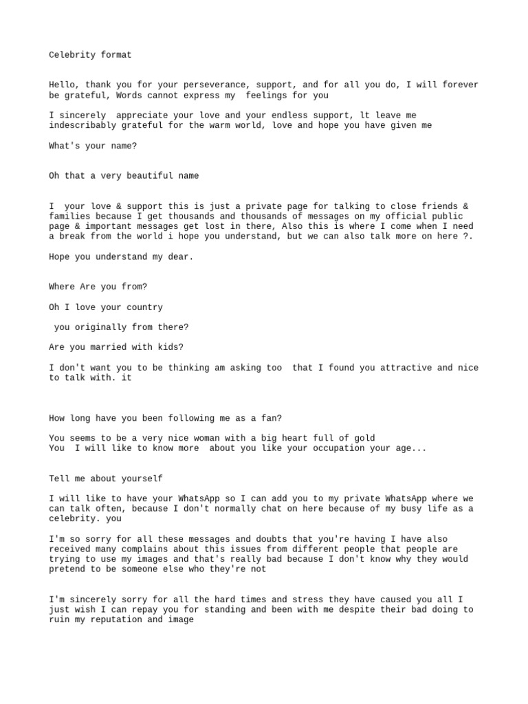 Celebrity Format (14-28) | PDF | Love