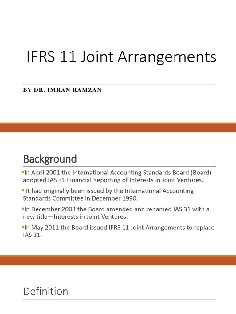 Lecture 8 - Joint Arrangement | Download Free PDF | International Financial Reporting Standards ...