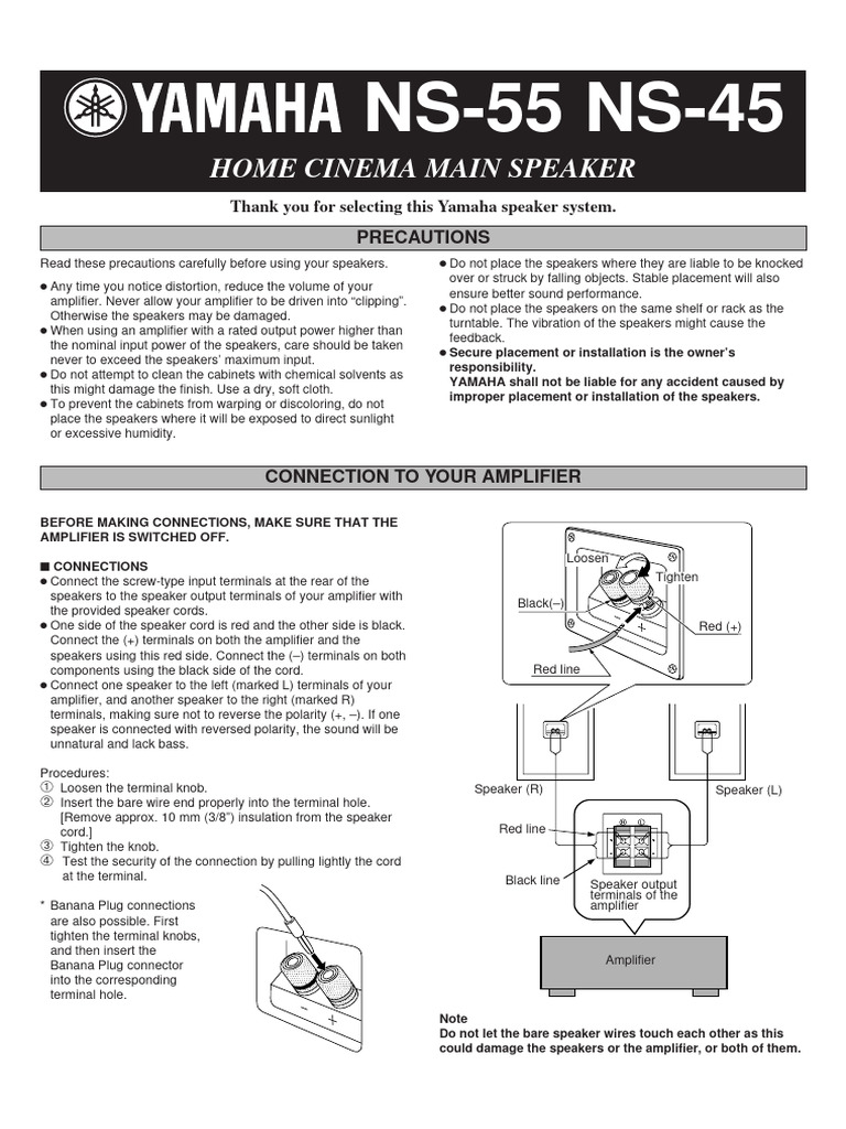 NS-45 - NS-55 | PDF | Loudspeaker | Amplifier