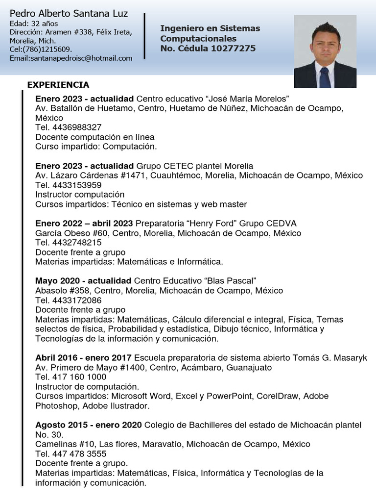 CV (Enero 2024) | PDF | Microsoft Office | Informática