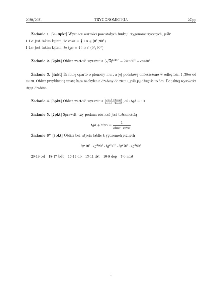 PK8 - Trygonometria | PDF
