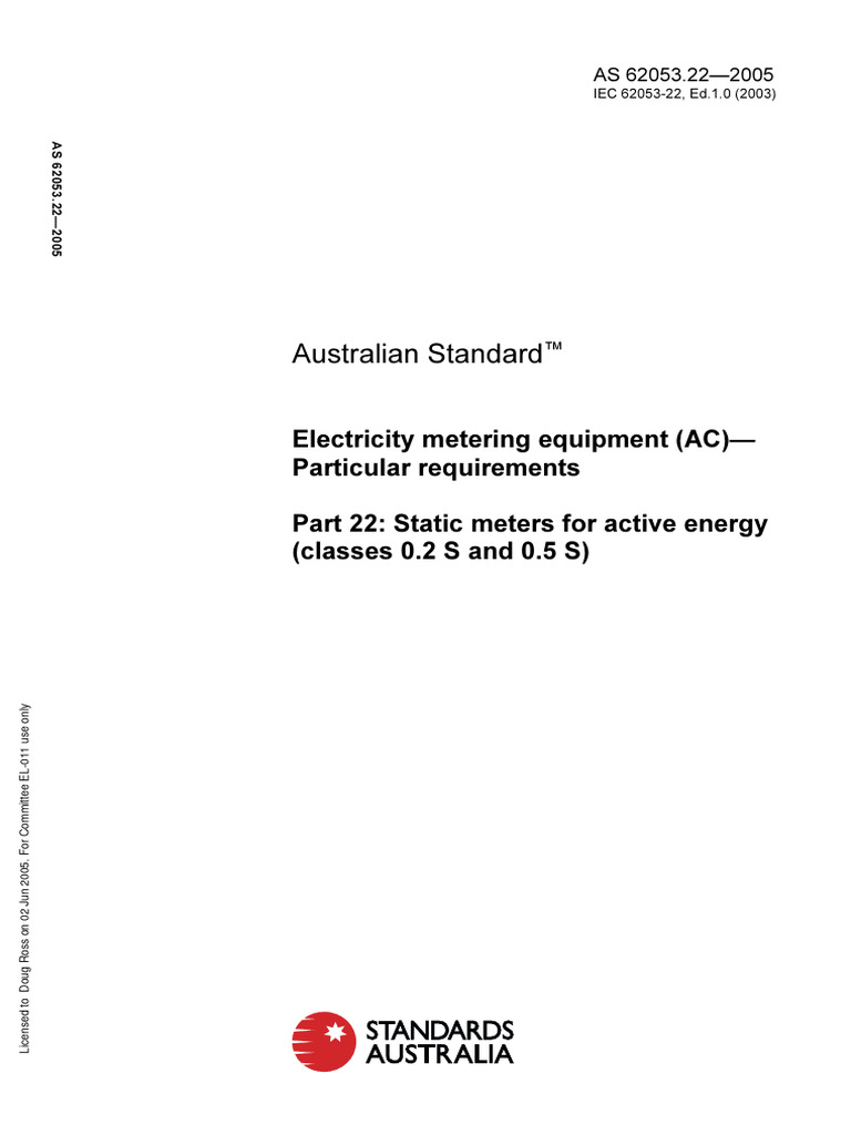 IEC 62053-22-2005 | Download Free PDF | Alternating Current | Power Supply