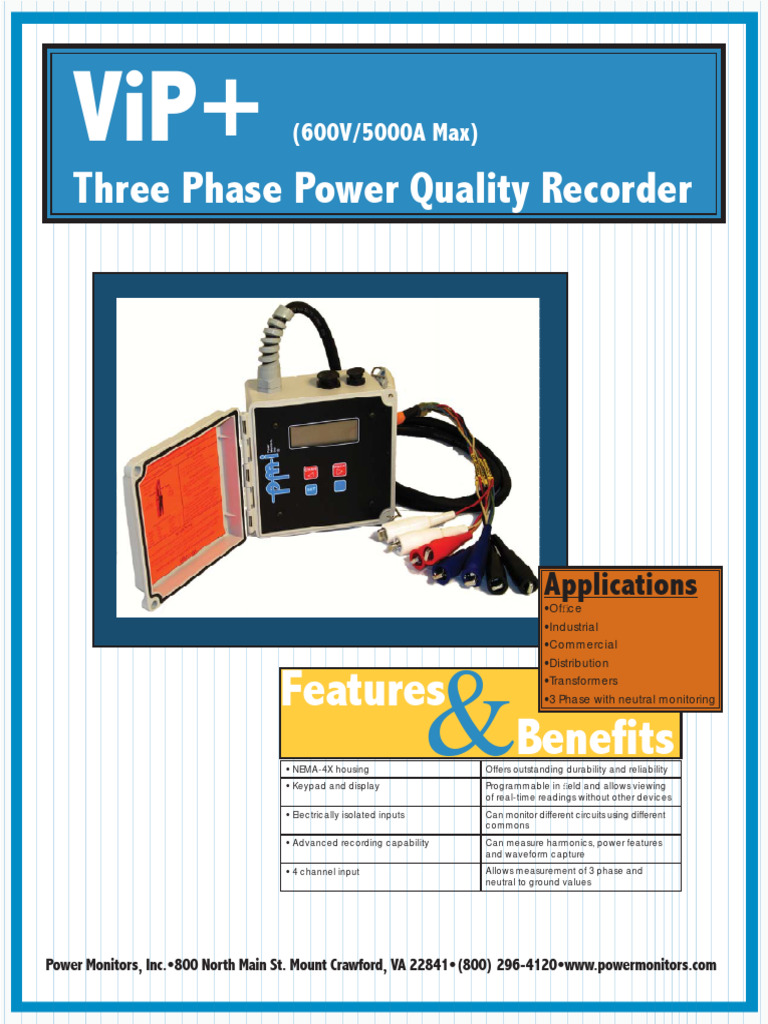 Vip+ Features and Benefits - Indd | PDF | Ac Power | Electrical Engineering