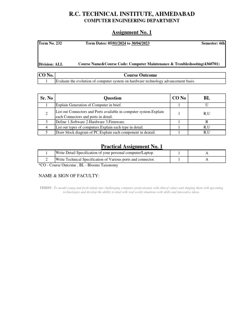 232 CMTS Assignment | PDF | Personal Computers | Laptop
