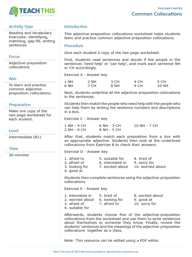 Common Collocations | PDF