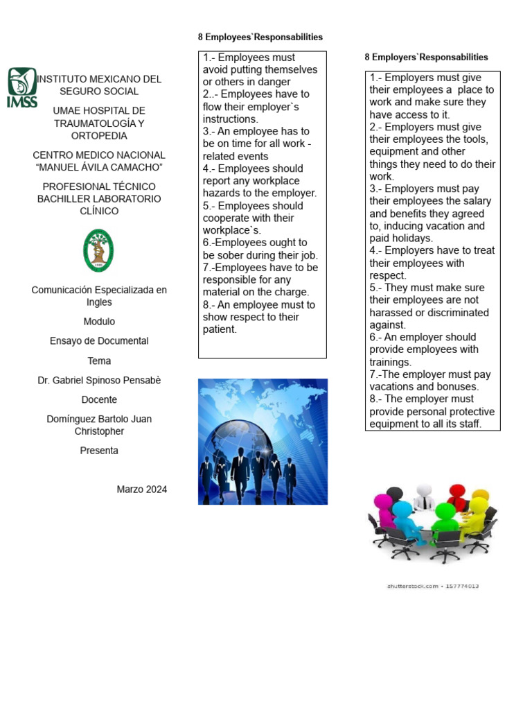 TRIPTICO INGLES_DOMINGUEZ BARTOLO JUAN CHRISTOPHER | PDF | Employment ...