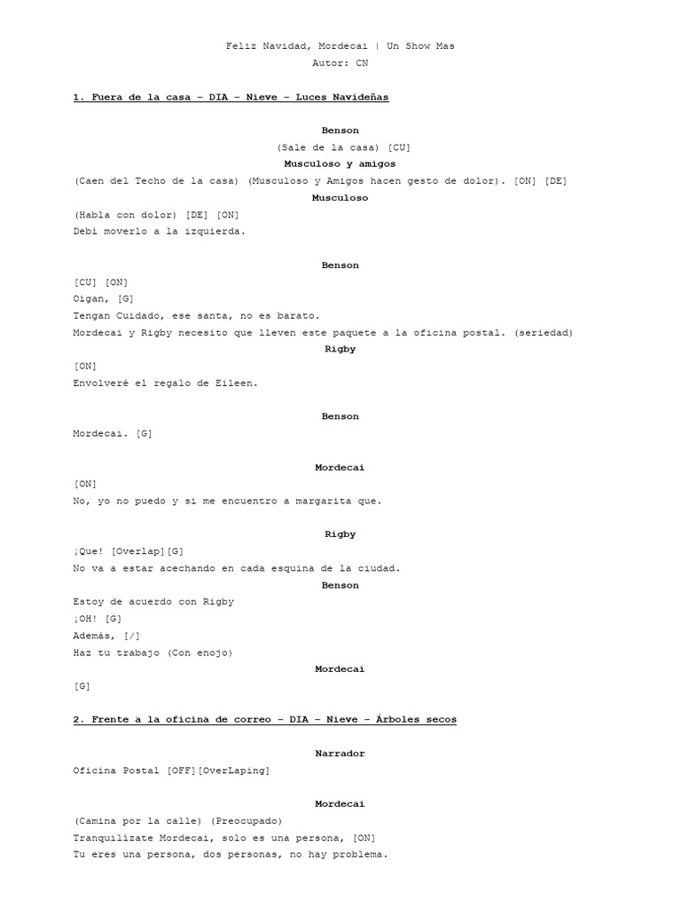 Guion de Doblaje | PDF