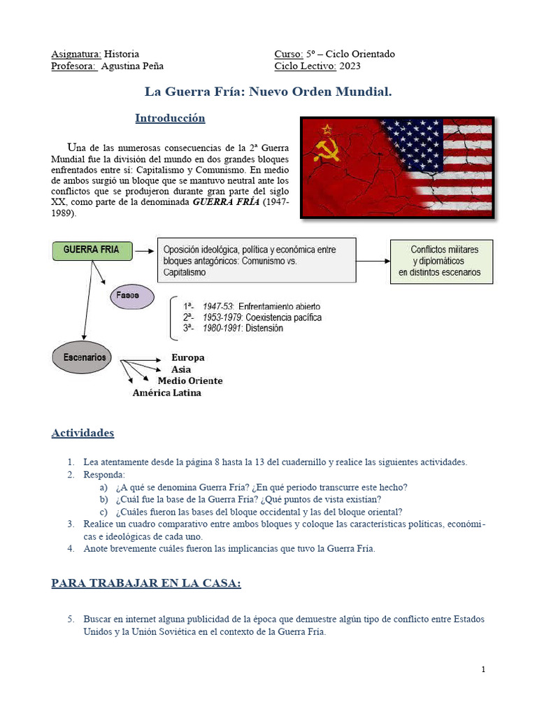 Guia La Guerra Fría Aa. | PDF | Guerra Fría | Unión Soviética