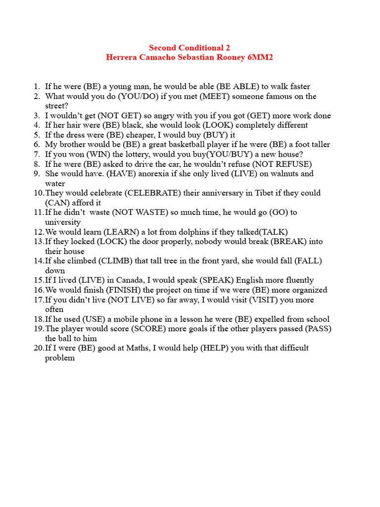 2nd Conditional | PDF