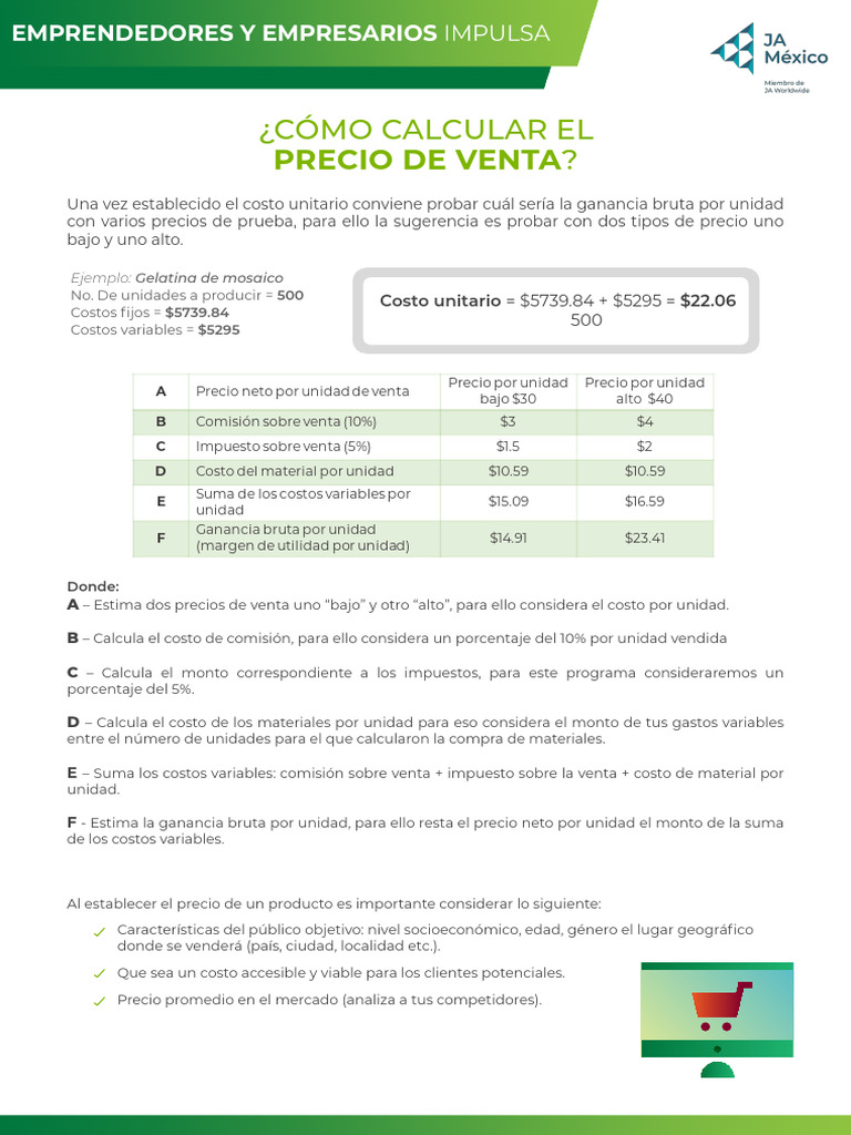 E&es7 - Cómo Calcular El Precio de Venta | PDF | Precios | Porcentaje