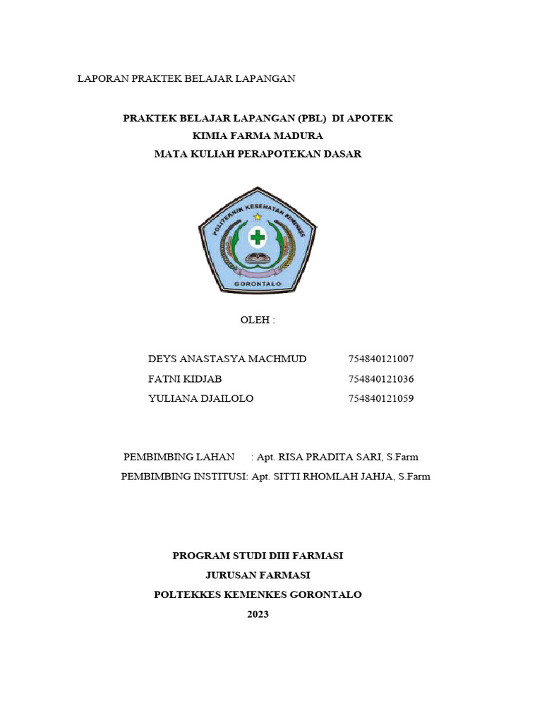 Cover Dan Lembar Pengesahan | PDF