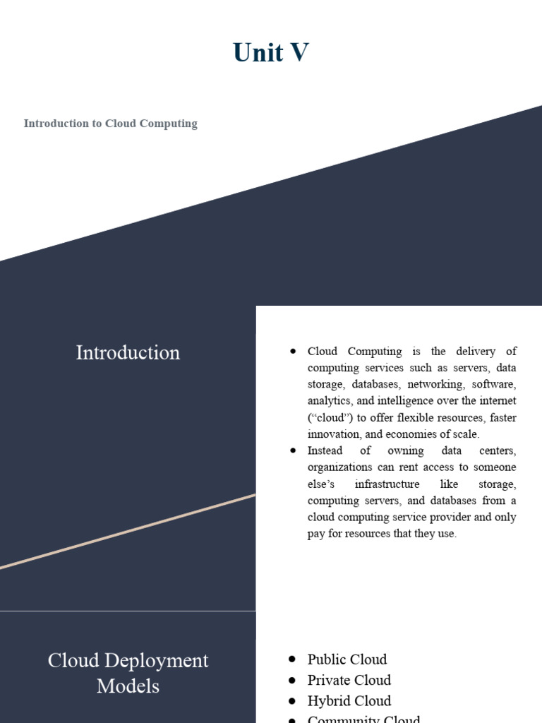 Unit5 Cloud | PDF | Cloud Computing | Software As A Service