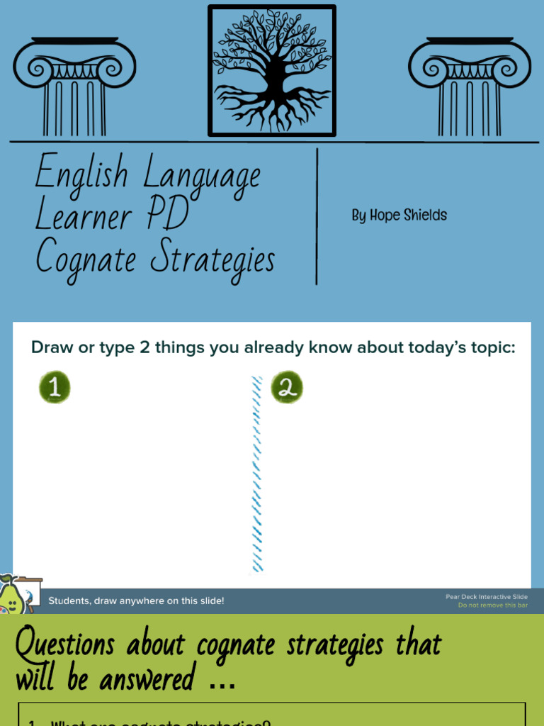 English Language Learner PD Cognate Strategies | PDF | English Language ...