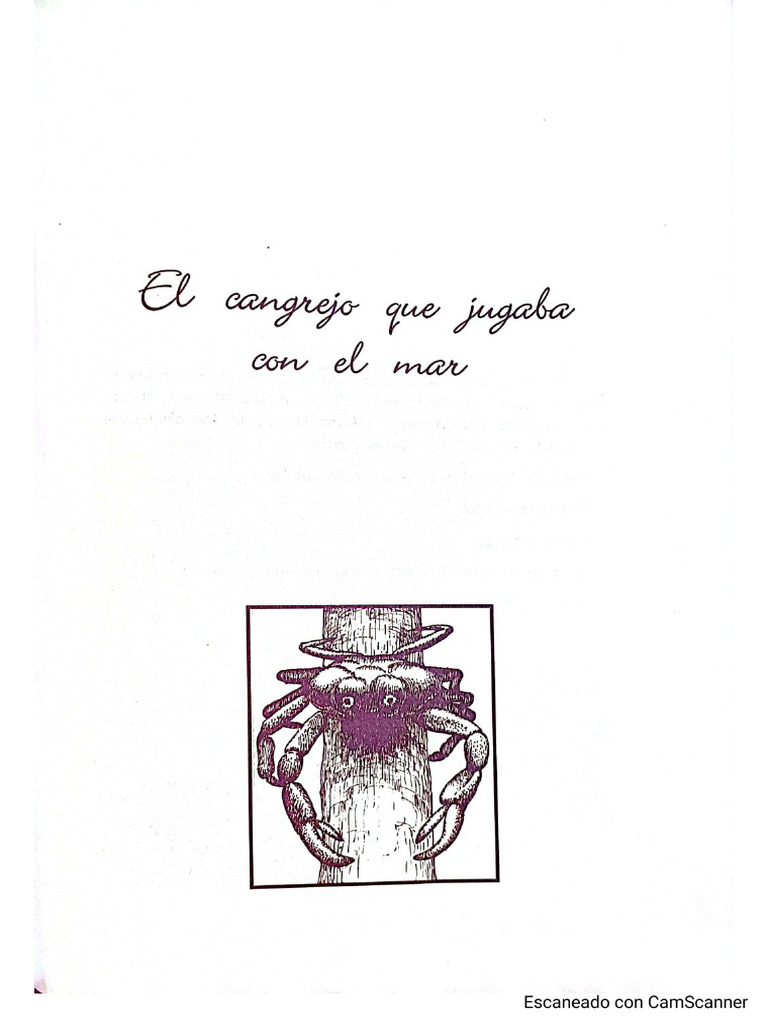 Plan Lector - El Cangrejo Que Jugaba Con El Mar | PDF
