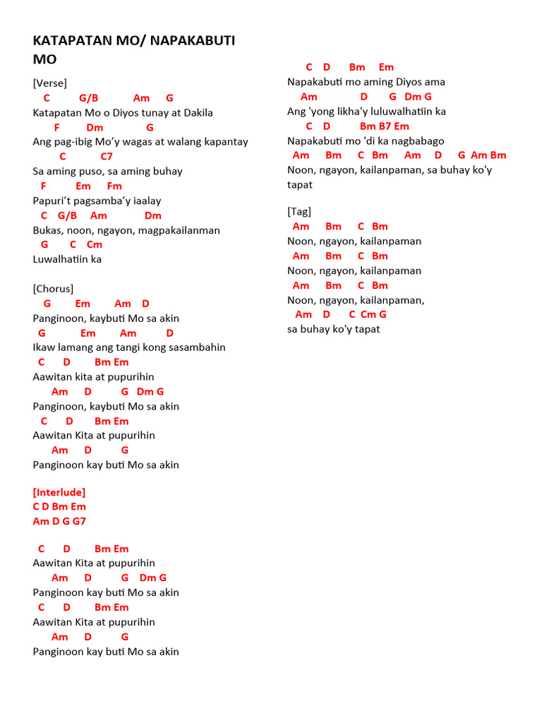 Katapatan Mo | PDF