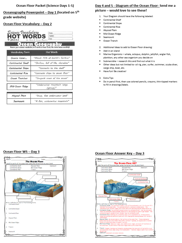 Ocean Floor Packet | PDF