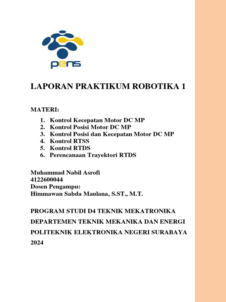 Praktikum Robotika 1 Modul I | PDF