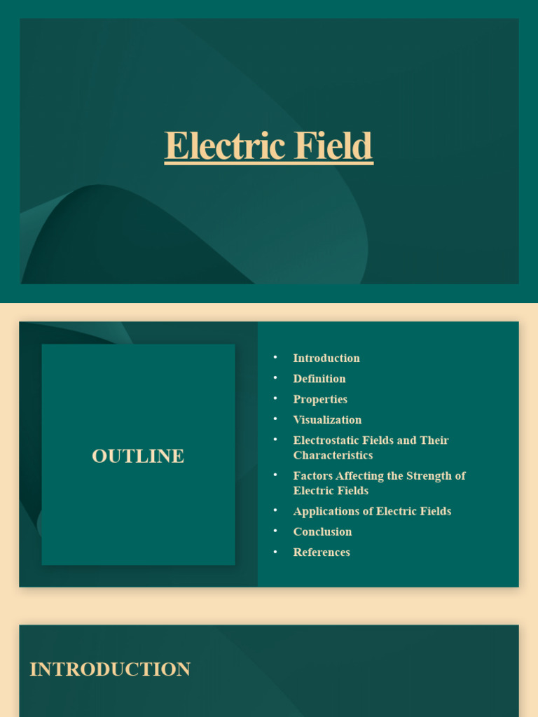 Presentation Material | PDF | Electric Field | Electricity