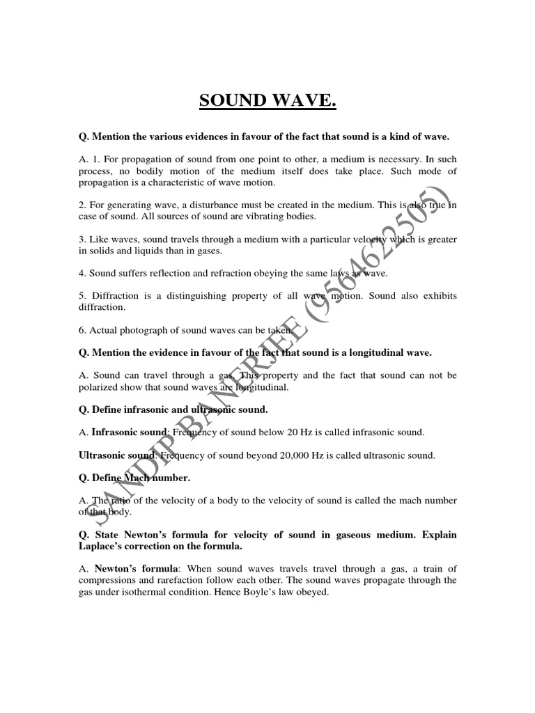 Sound Wave | PDF | Sound | Waves