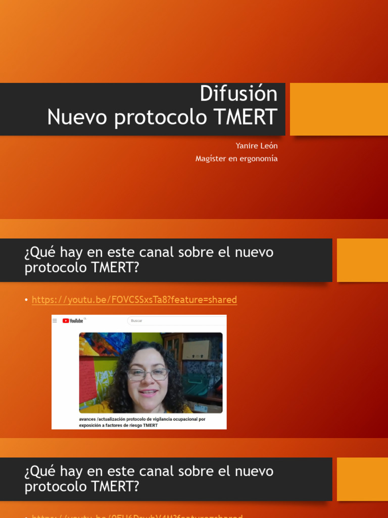 Difusión Protocolo Tmert | PDF