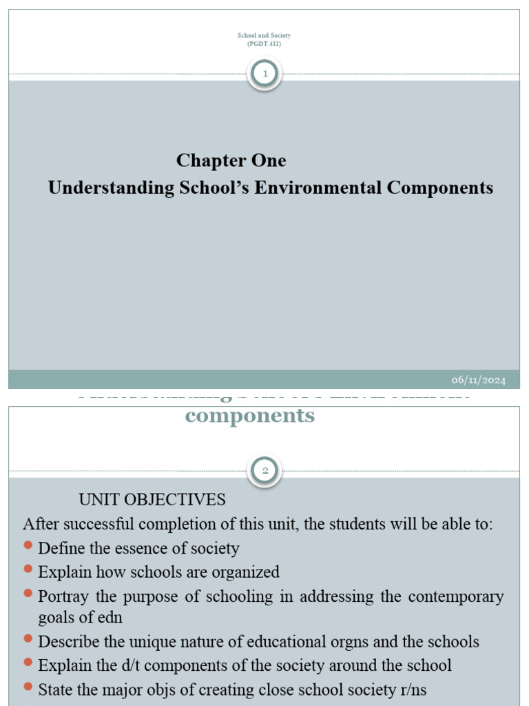 Components of School Environment Explained | PDF | Pedagogy | Leadership