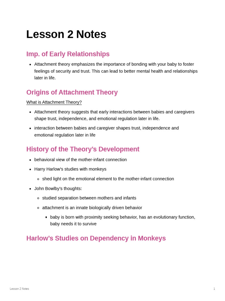 Babies And Attachment Theory Pdf Attachment Theory Infants