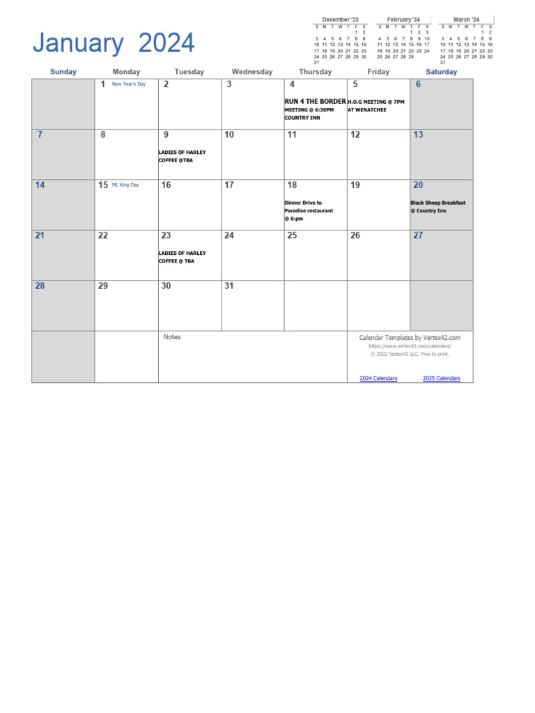 2024 Calendar Light | Download Free PDF | Observances | Holidays