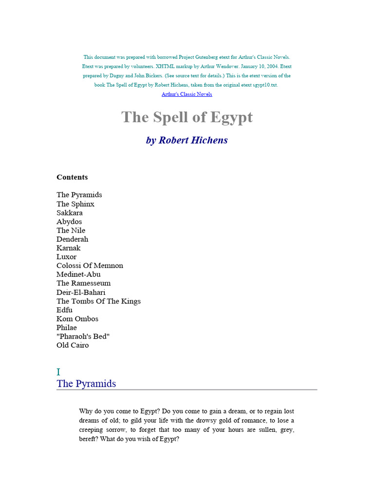 The Spell of Egypt | PDF | Osiris