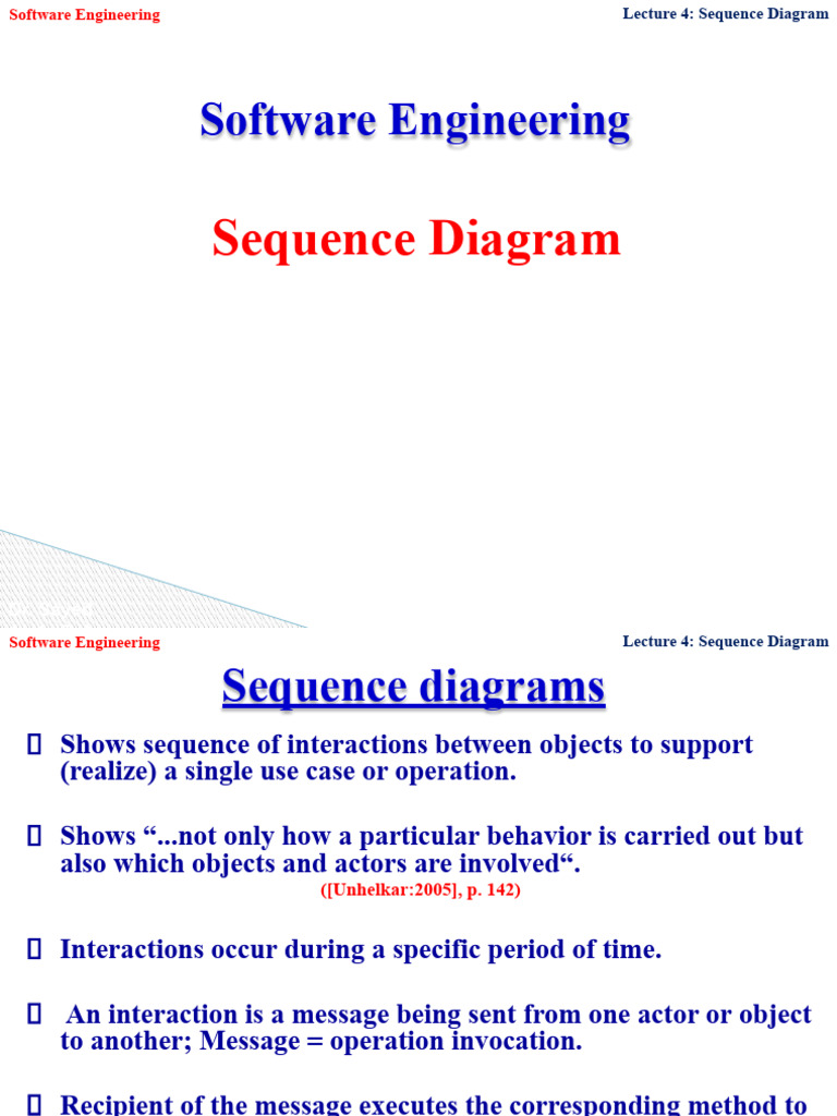 CS441 - Lecture 6 - Sequence Diagrams | Download Free PDF | Systems ...