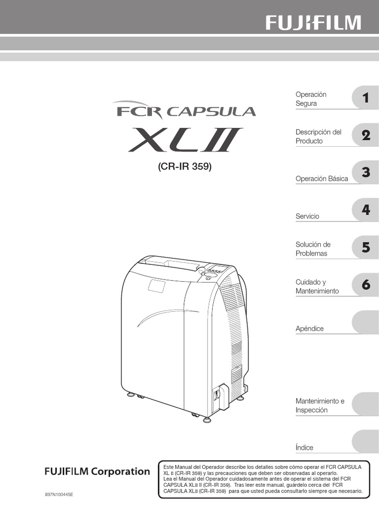 CR Fujifilm Capsula Xlii (Cr-Ir 359) | PDF | Hertz | Frecuencia de radio
